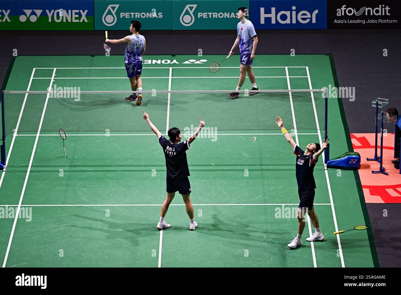 Kuala Lumpur, Malaysia. Januar 2025. Kim gewann Ho (Front R) /Seo Seung ...