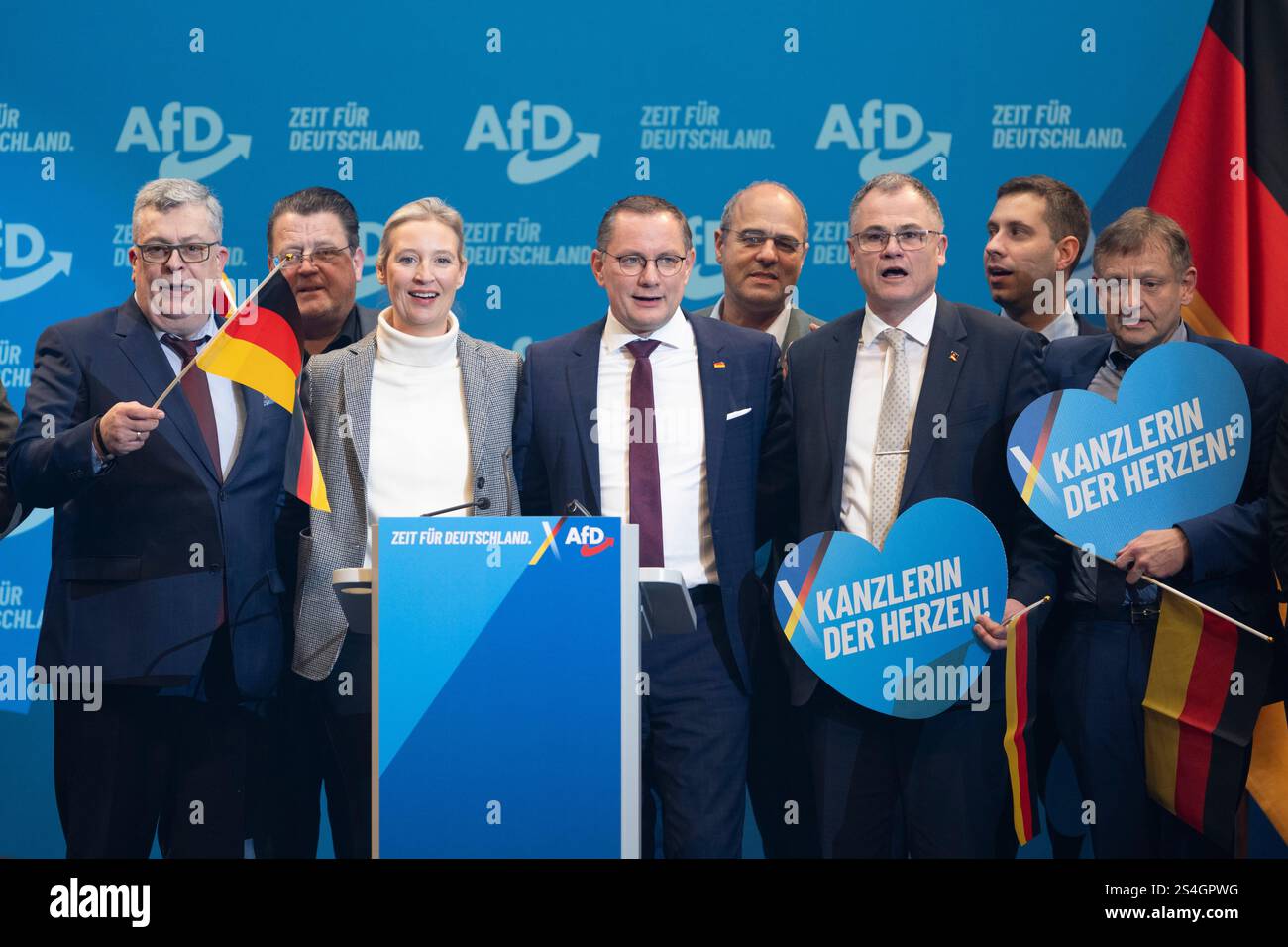Riesa, Deutschland. Januar 2025. Die Mitglieder des Bundesvorstands der ...