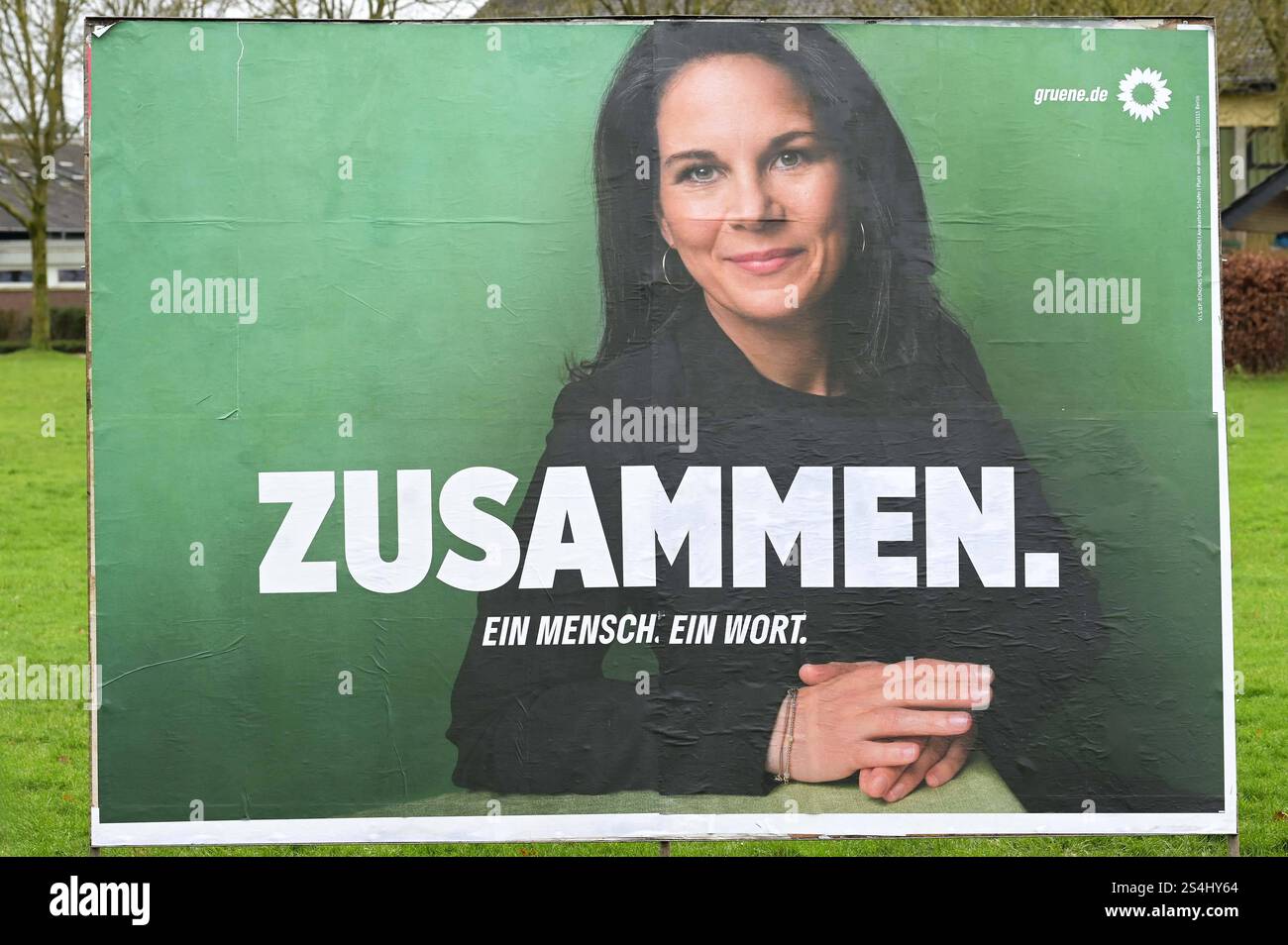 Wahlplakate - Bundestagswahl 2025 am 12.01.2025 in Wesel ein Wahlplakat vom Bündnis 90 / die ...