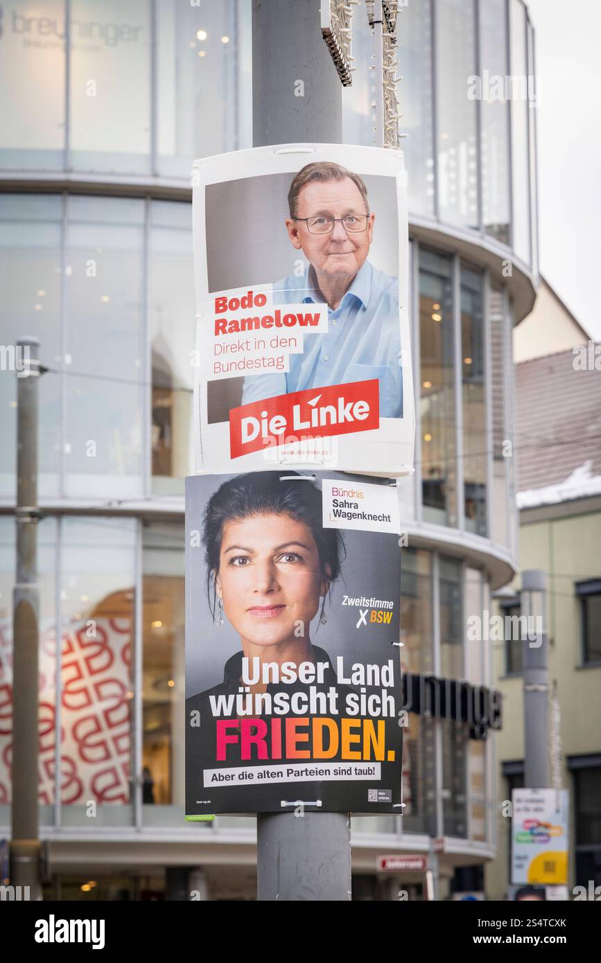 Bundestagswahlkampf 2025 1312025 - ein Plakat des ehemaligen Thüringer ...