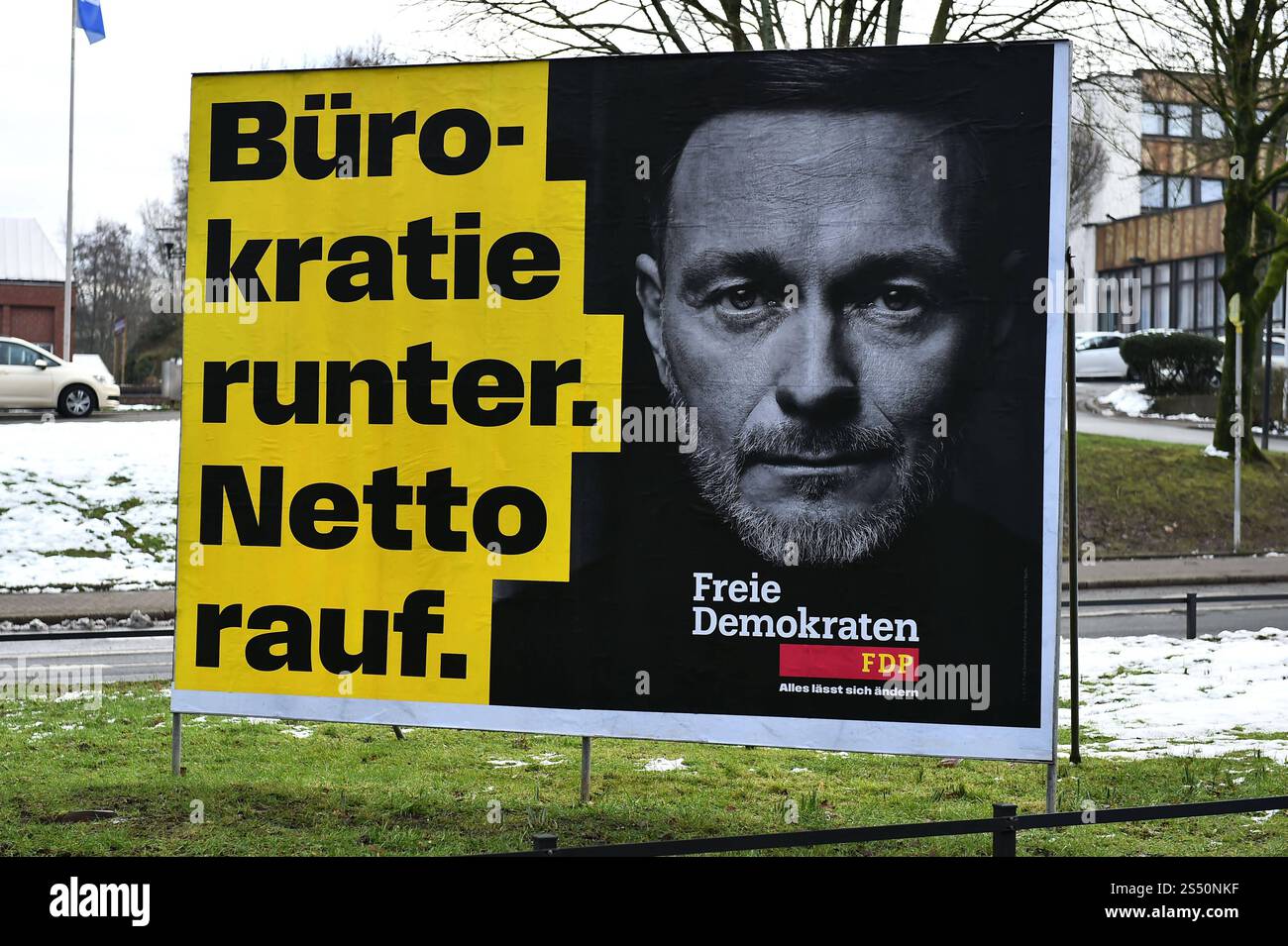 Wahlplakate - Bundestagswahl 2025 am 12.01.2025 in Bochum Wahlplakat der Partei FDP ...