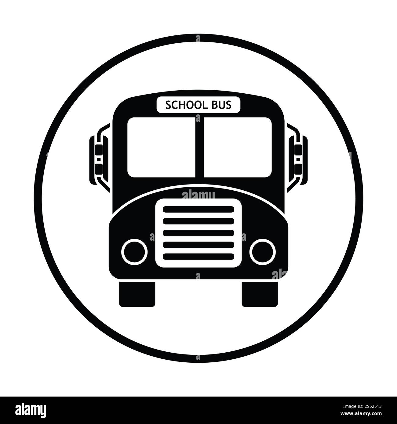 School bus circle icon -Fotos und -Bildmaterial in hoher Auflösung – Alamy