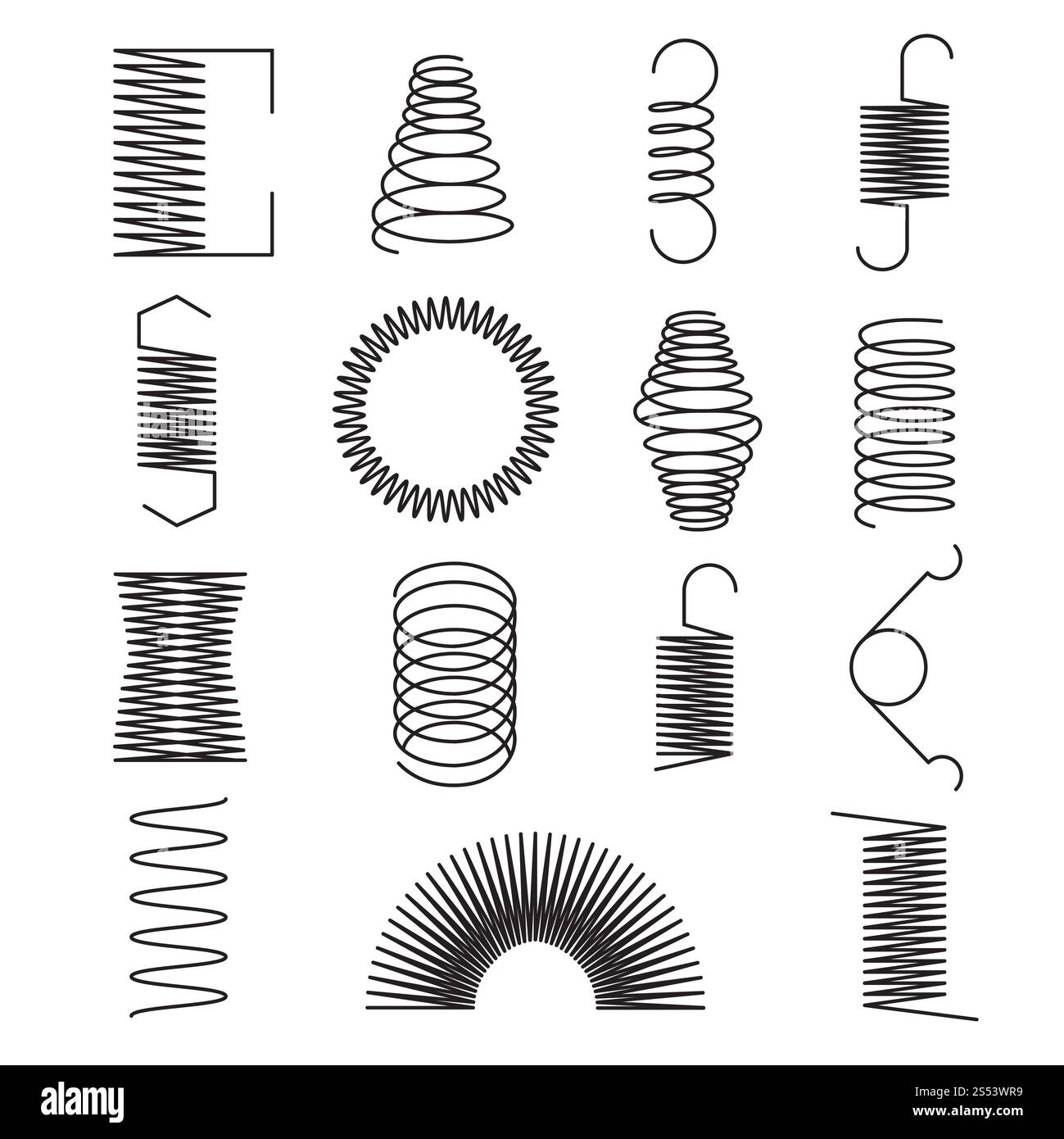 Metallfeder symbole flexible spirallinien -Fotos und -Bildmaterial in ...