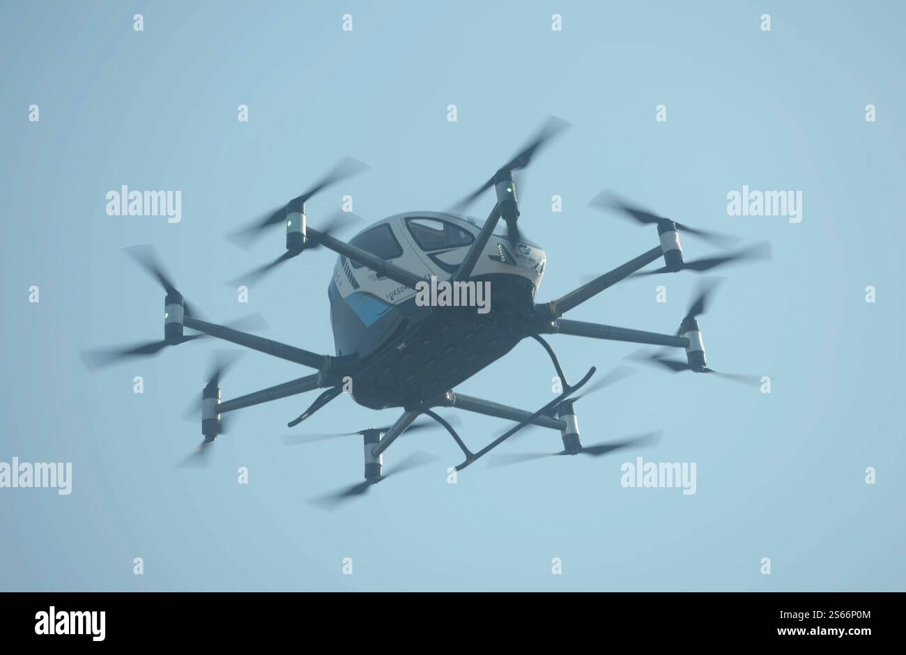 A promotional flight of Ehang's autonomous electric vertical take-off ...