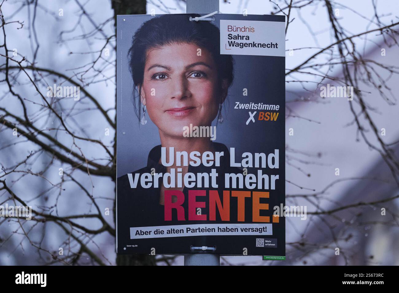 Wahlplakate - Bundestagswahl 2025 am 15.01.2025 in Herne ein Wahlplakat des BSW Bündnis Sahra ...