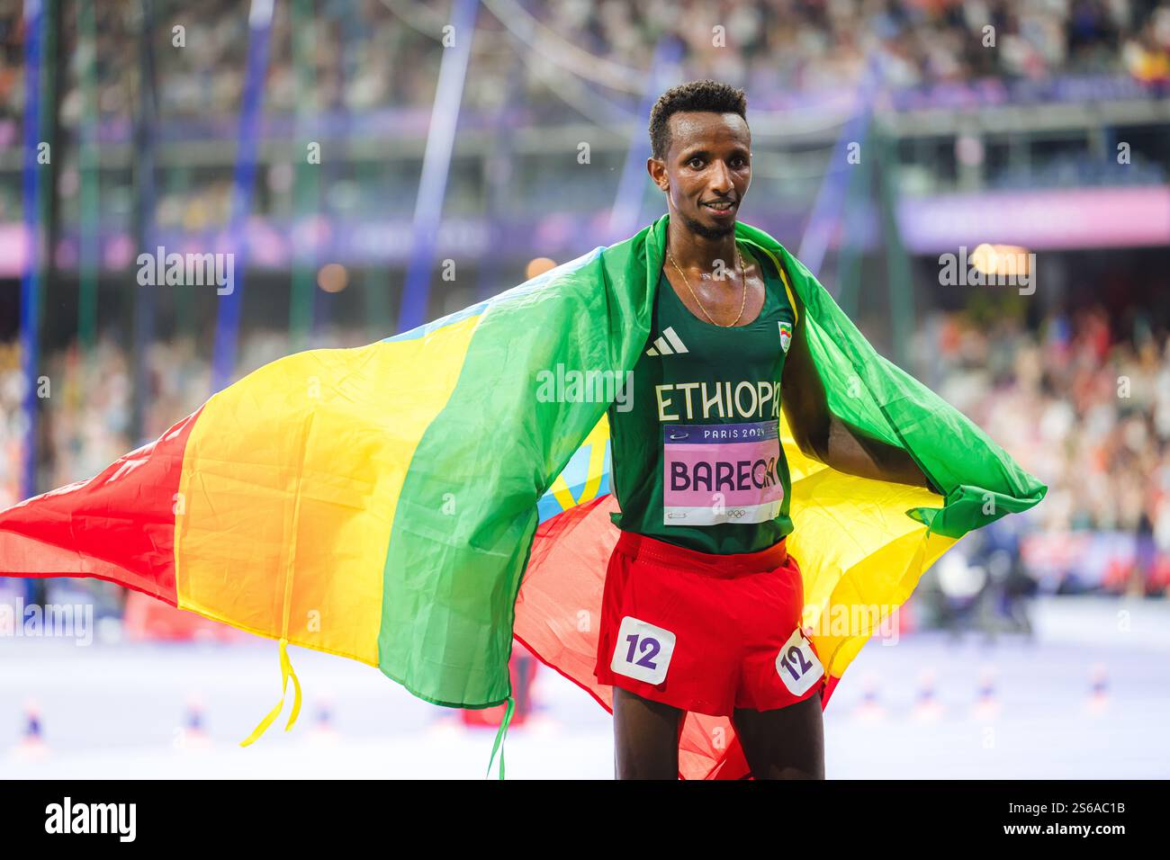 Selemon Barega nahm an den 10,000-Meter-Strecken der Olympischen Spiele ...