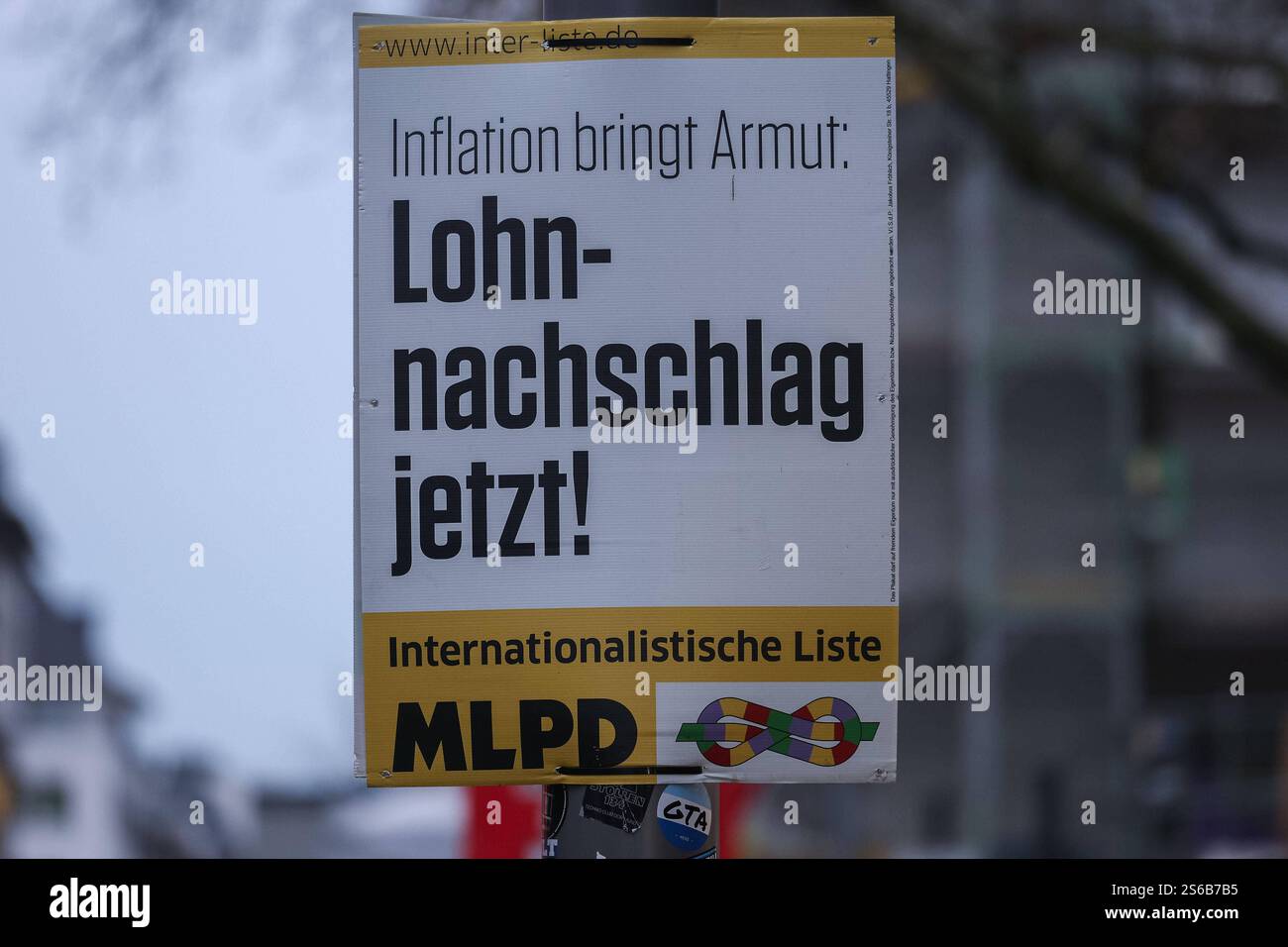 Wahlplakate - Bundestagswahl 2025 am 16.01.2025 in Bochum ein ...