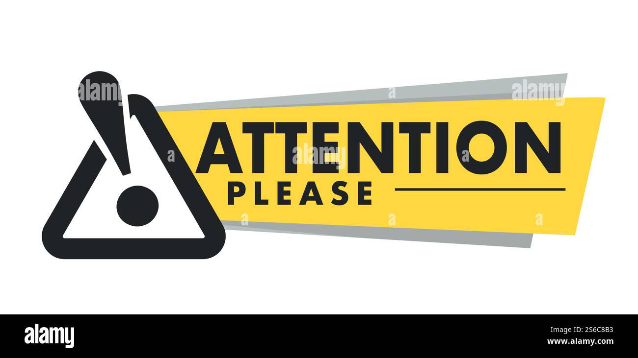 Achtung bitte schild mit ausrufezeichen isoliert warnung -Fotos und ...