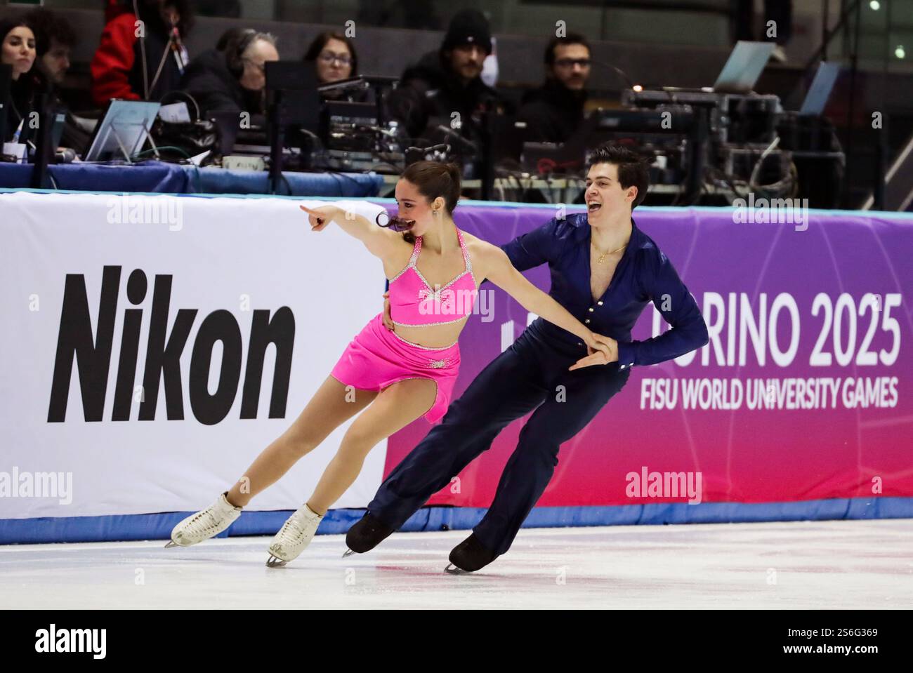 Turin, Italien. Januar 2025. Giulia Isabella Paolino/Andrea Tuba (R ...