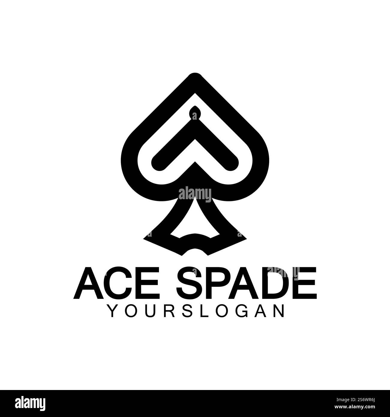 Das Logo des „ACE of Spades“-Symbols. Flaches Symbol für Web- und ...