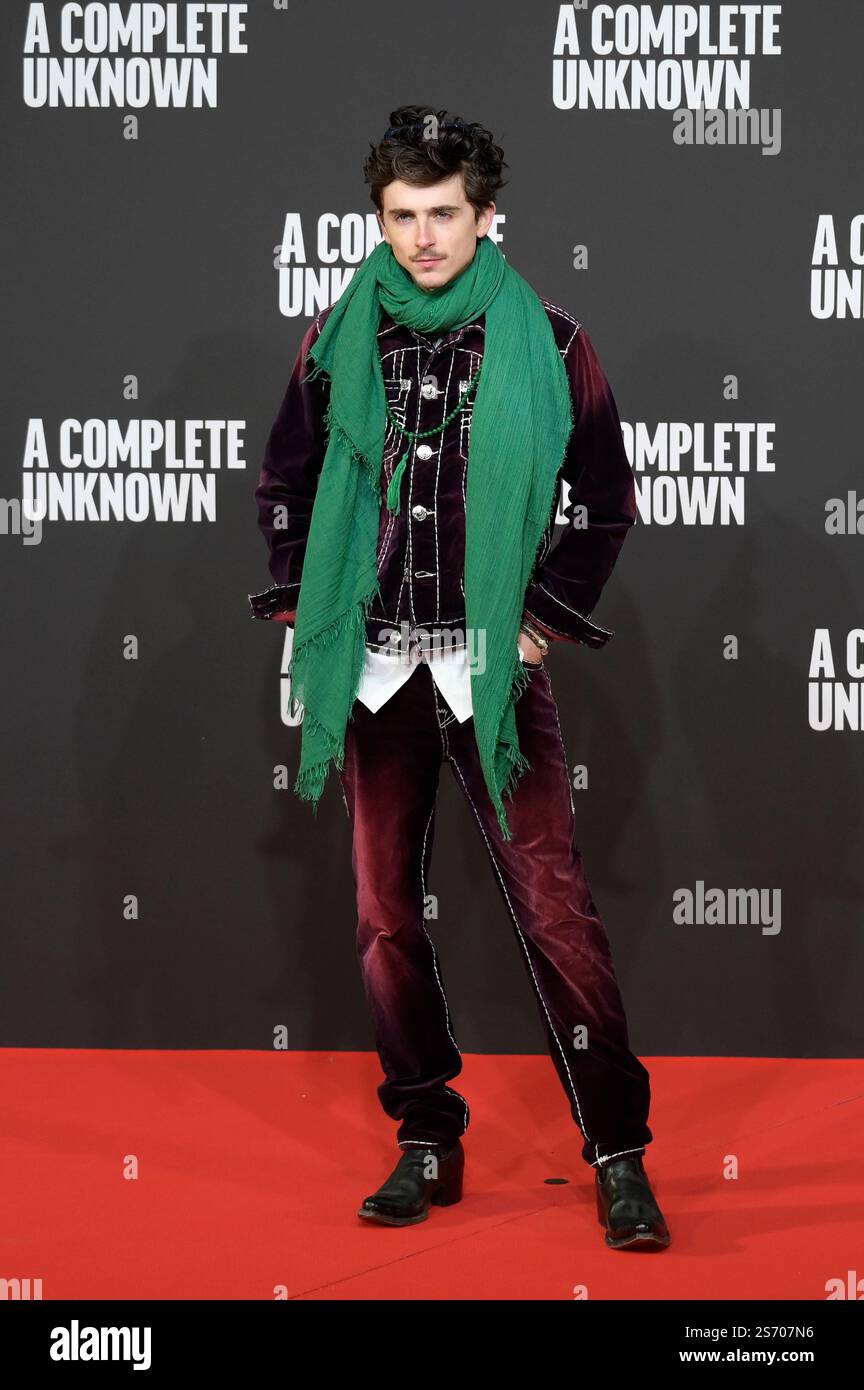 Timothee Chalamet bei der Premiere des Kinofilms 'A Complete Unknown ...