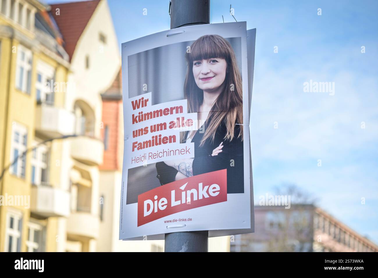 Heidi Reichinnek, die Linke, Wahlplakat zur Bundestagswahl am 23.02. ...