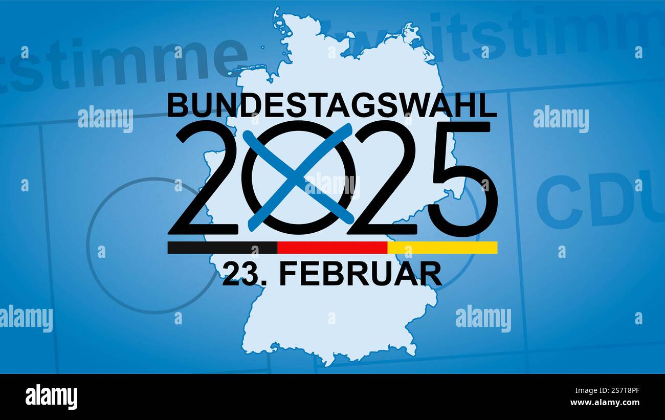 Bundestagswahl 2025 in Deutschland Symbolbild zum Thema Neuwahlen ...