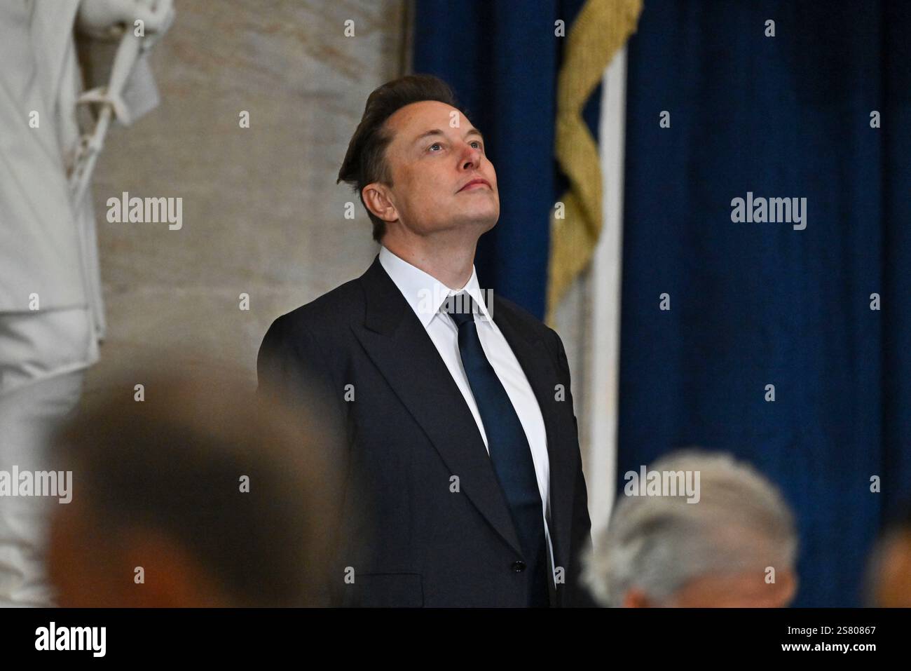 Elon Musk arrives before the 60th Presidential Inauguration in the ...