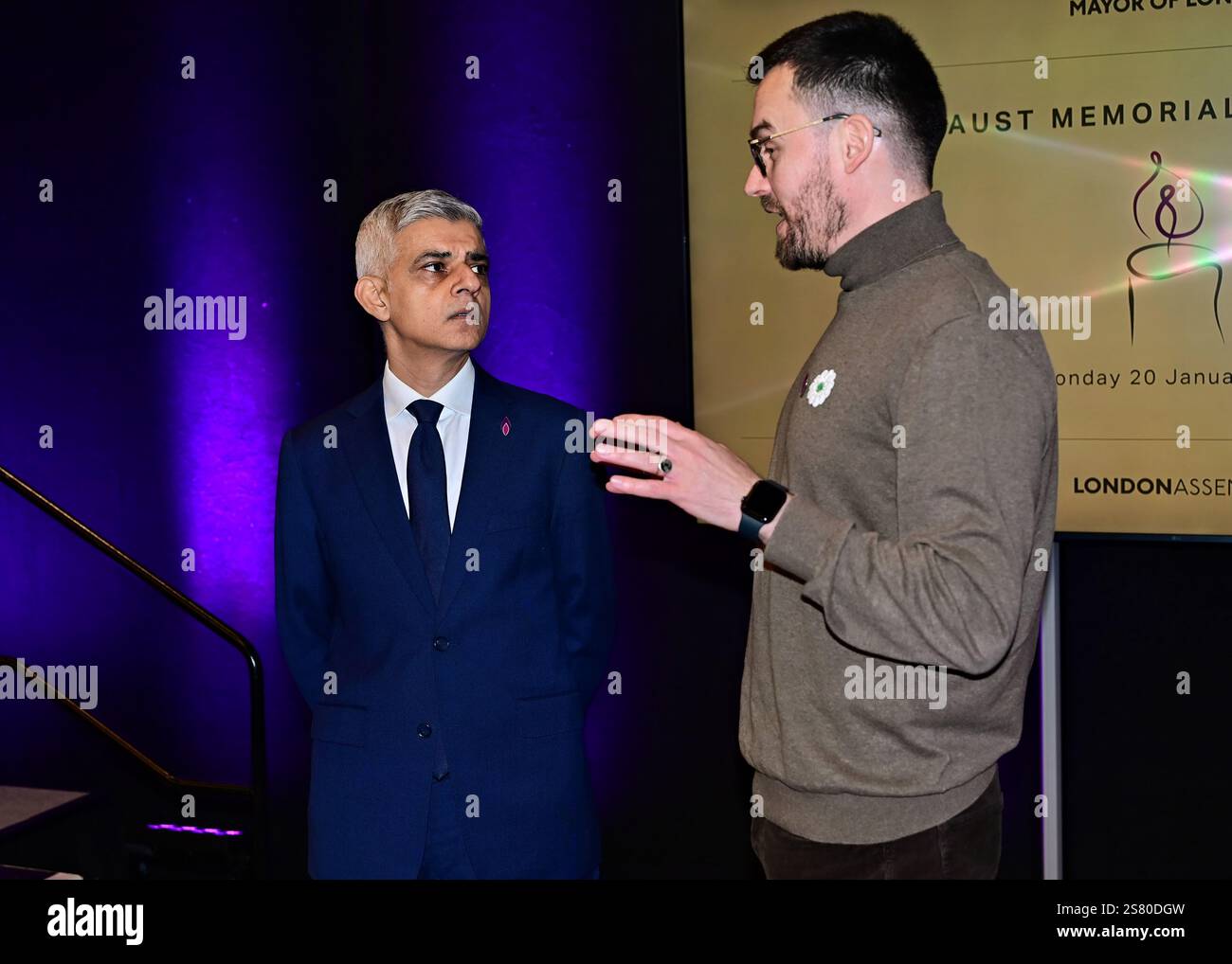 LONDON, GROSSBRITANNIEN. Januar 2025. Smajo Beso OBE und Sadiq Khan ...