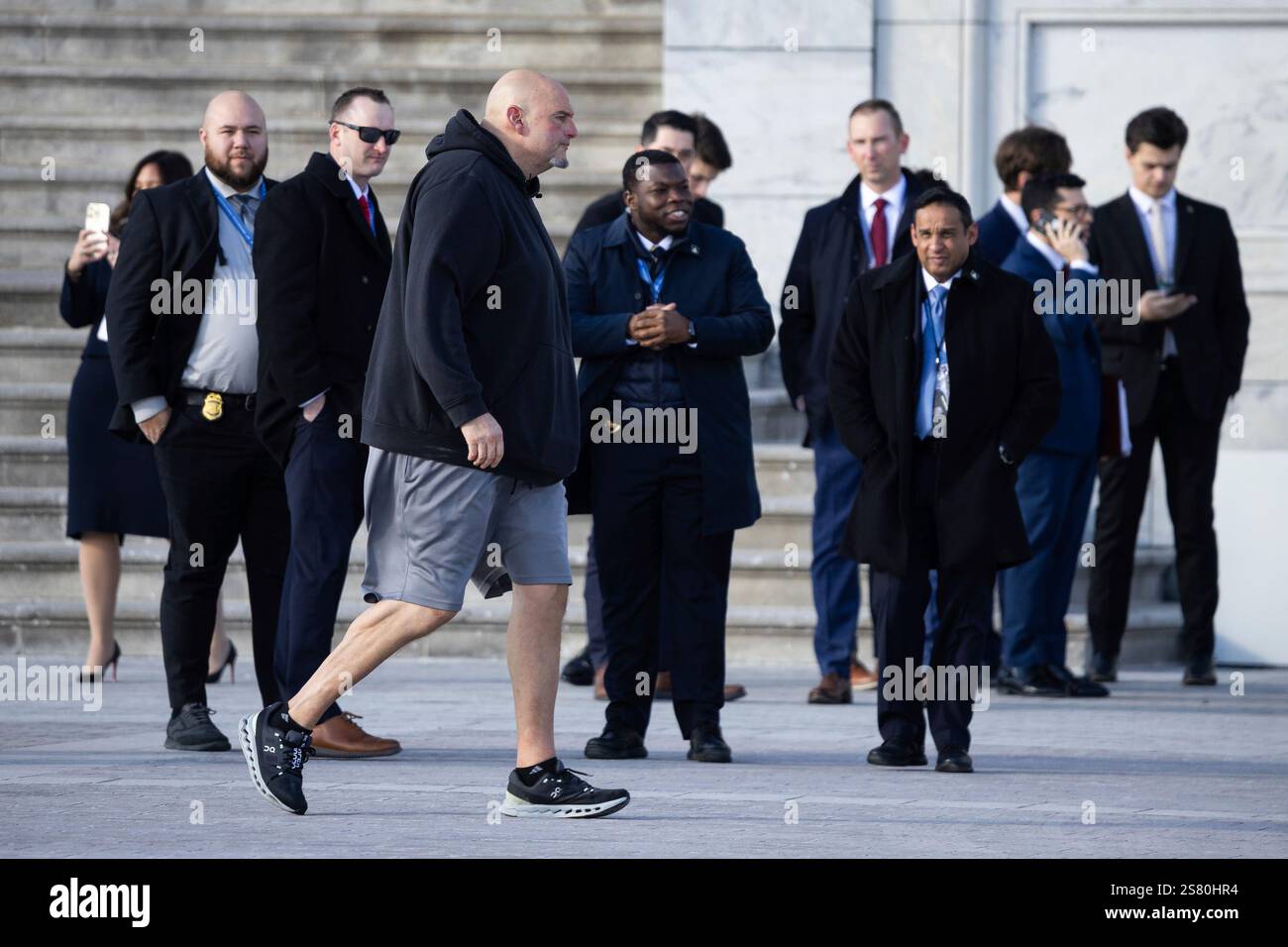 Sen. John Fetterman (D-Pa.) arrives at the U.S. Capitol building ahead ...