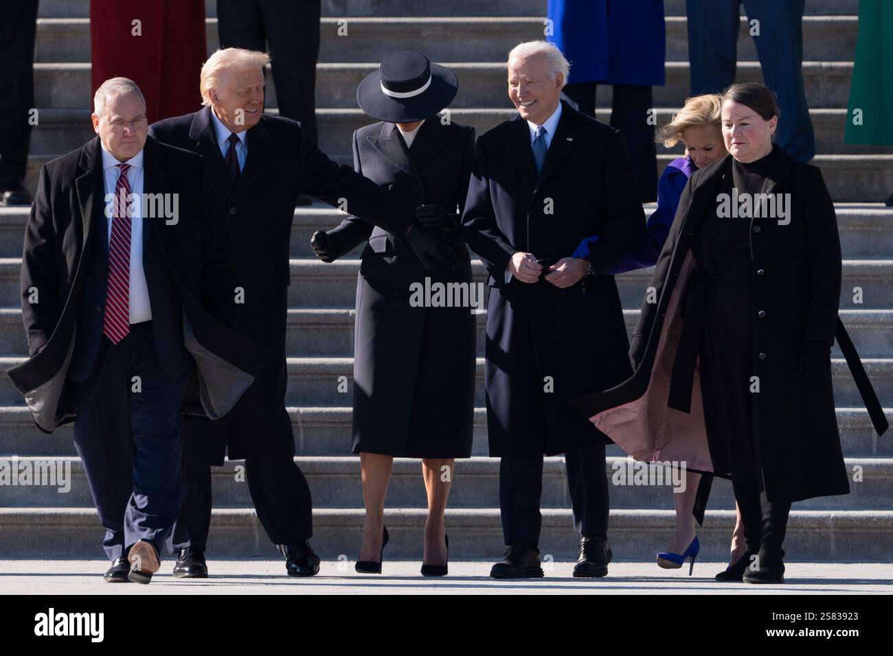 President Donald Trump, second from left, and former President Joe ...