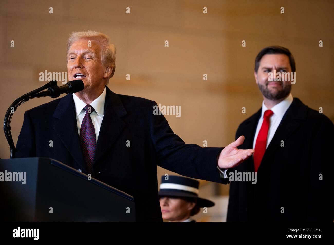 Washington, DC, USA. Januar 2025. USA – 20. JANUAR: Präsident Donald ...