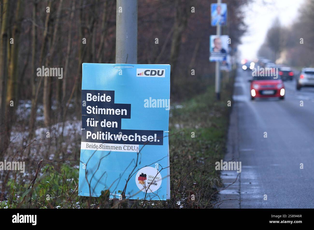Wahlplakate - Bundestagswahl 2025 am 21.01.2025 in Oberhausen ein Wahlplakat der CDU Christlich ...