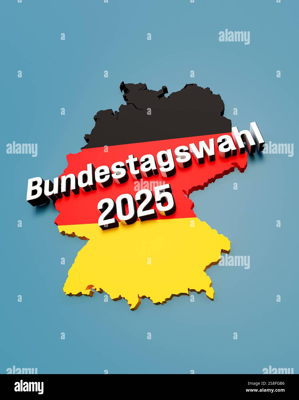 Deutsche Landkarte, Bundestagswahl 2025 Deutschland. Bundestagswahl ...