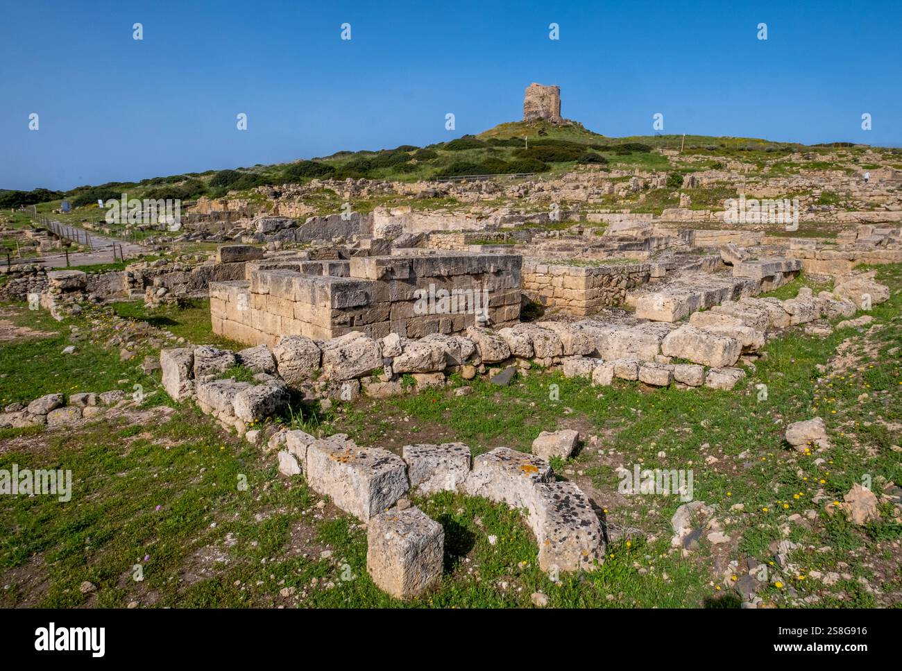 Halbinsel Sinis und historische Ruinen, Gebiet archeologica di Tharros ...