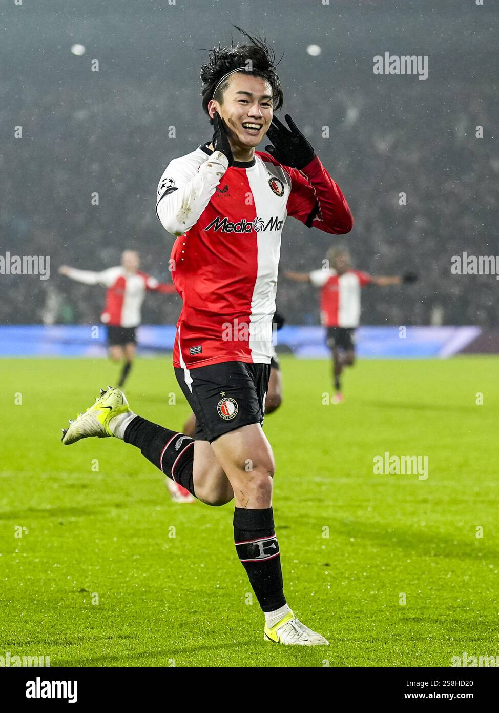 Rotterdam, Niederlande. Januar 2025. Rotterdam - Ayase Ueda von Feyenoord während der siebten ...