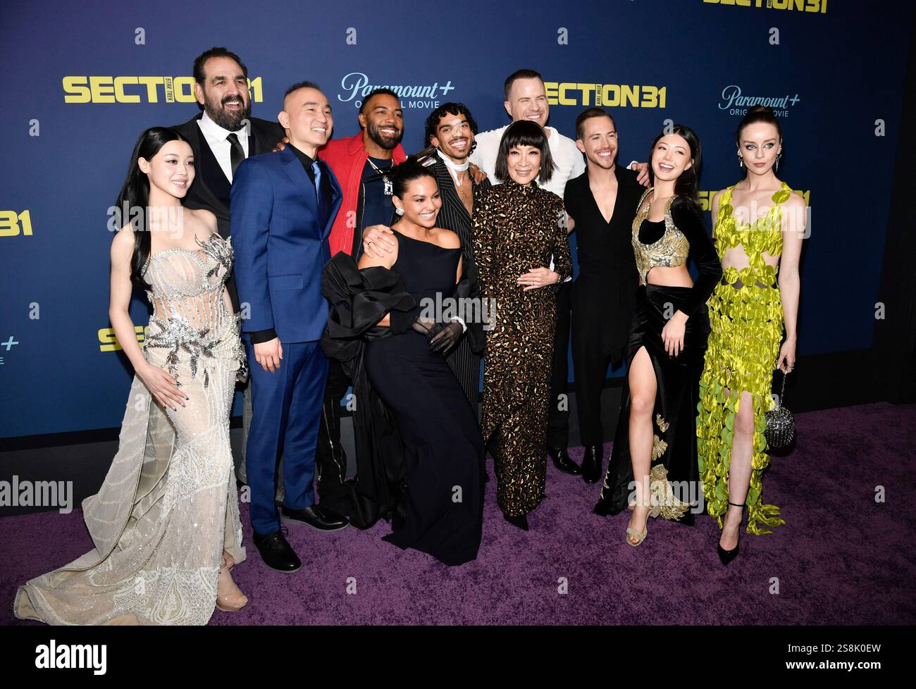 Cast members, from left, Emily Mei, Joe Pingue, James Hiroyuki Liao, Omari Hardwick, Humberly ...