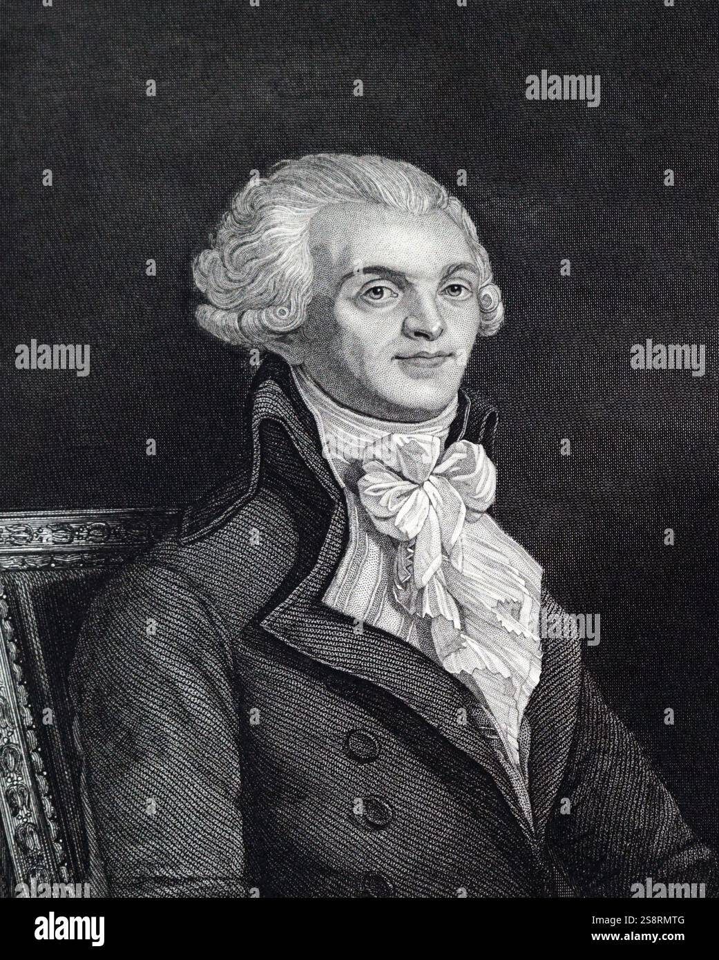 Abbildung: Darstellung von Maximilien Robespierre (1758-1794), ein ...