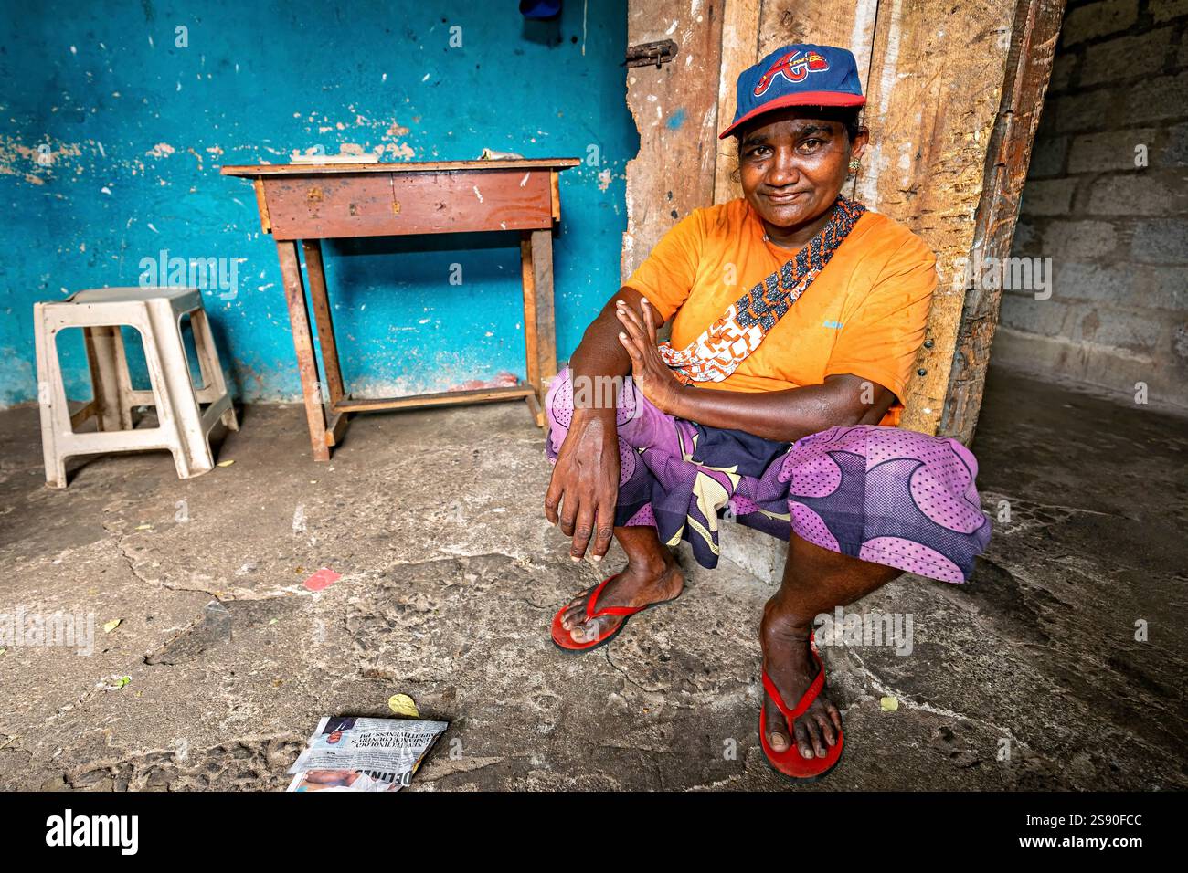Die Nachbarschaft und die Menschen auf der Slave Island in Colombo Sri ...