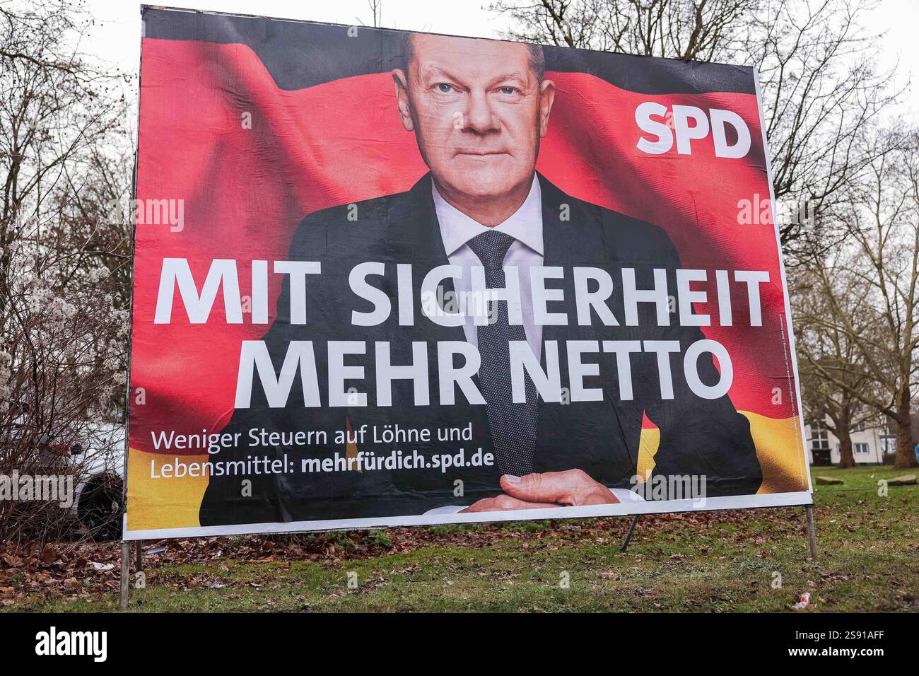 Wahlplakate - Bundestagswahl 2025 am 22.01.2025 in Herne ein Wahlplakat der SPD für den ...