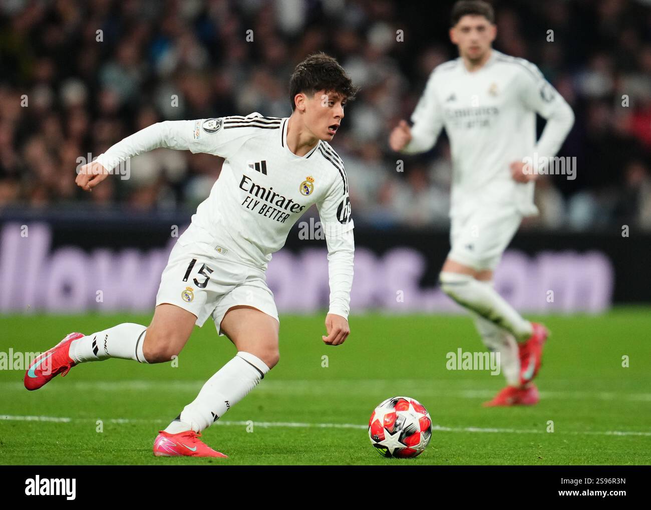 Arda Guller von Real Madrid spielte während des UEFA Champions League ...