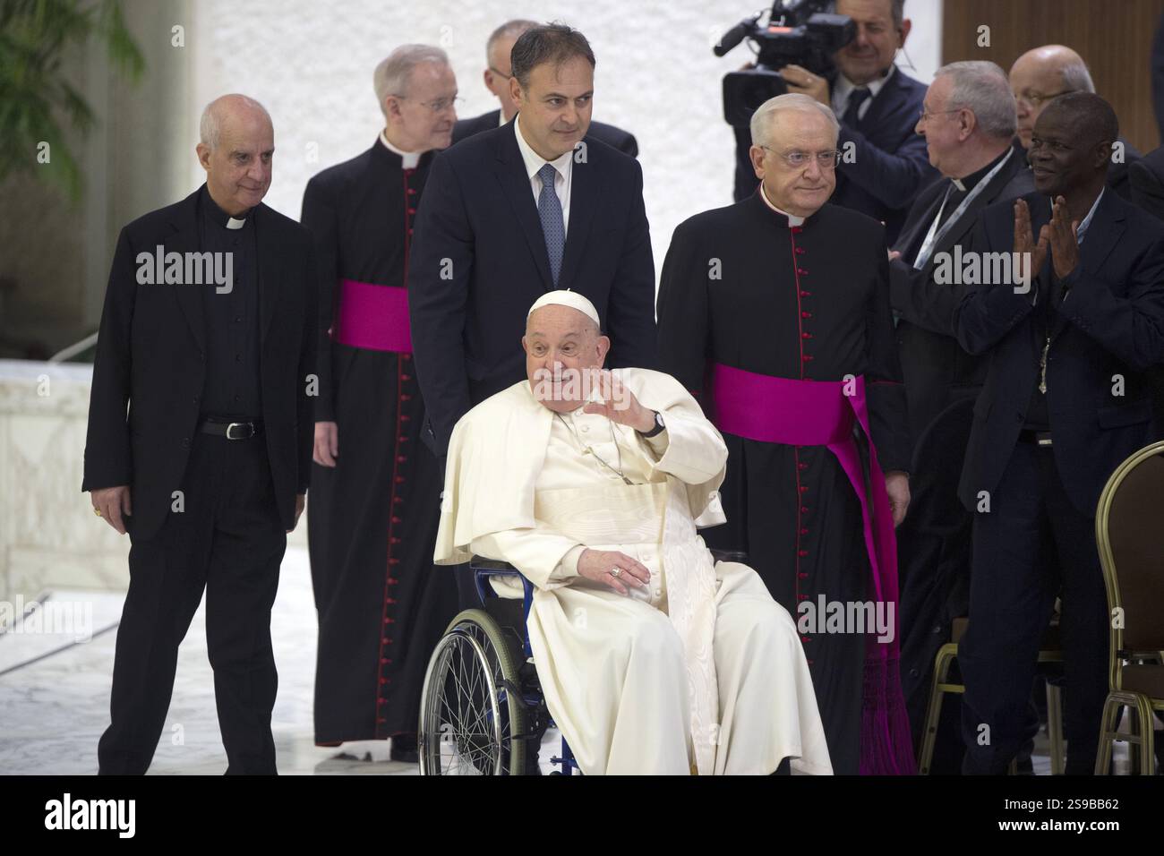 Italien, Rom, Vatikan, 25/01/25 Papst Franziskus Audienz zum Jubiläum ...