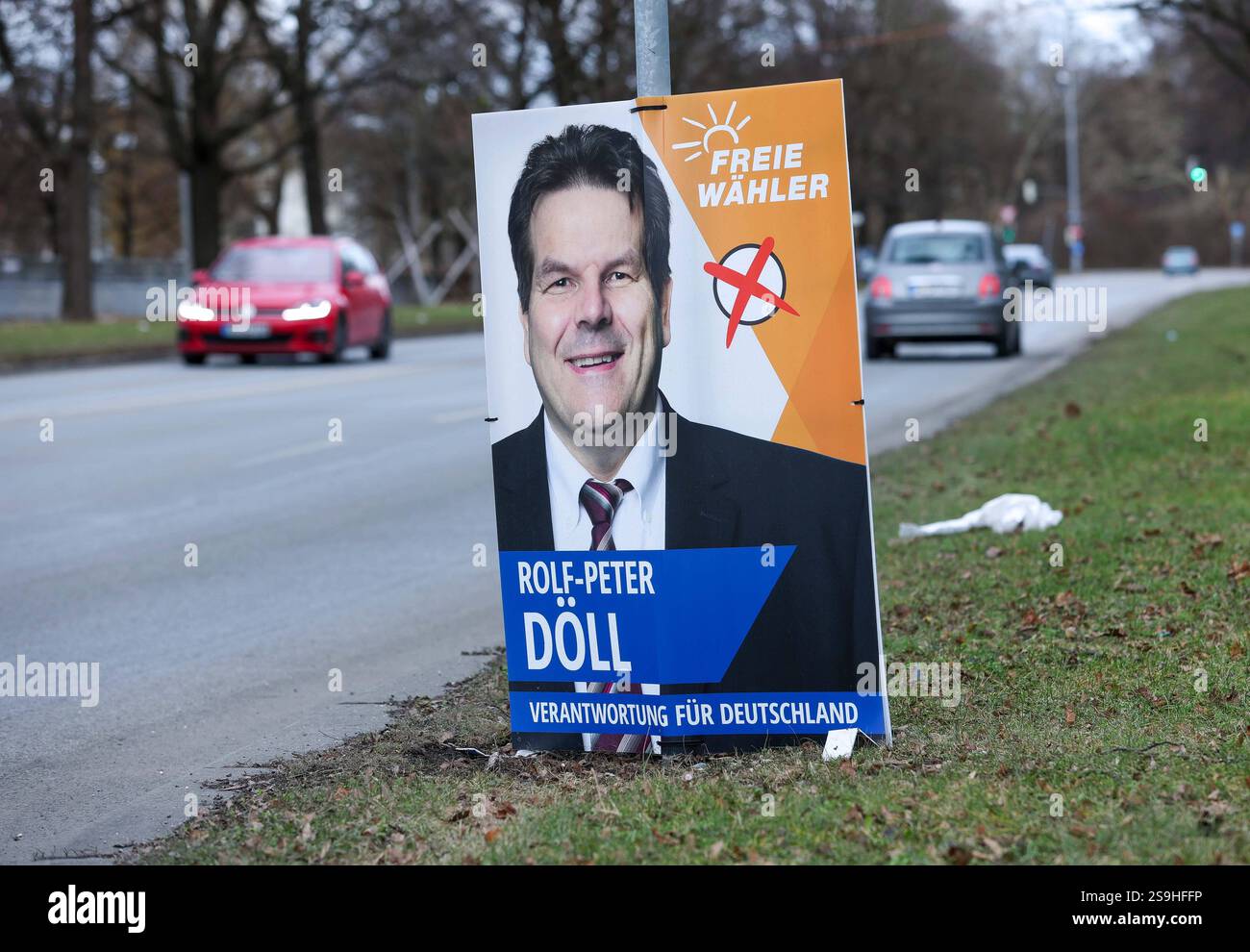 Wahlplakate - Bundestagswahl 2025 am 26.01.2025 in München ein Wahlplakat von Freie Wähler zeigt ...