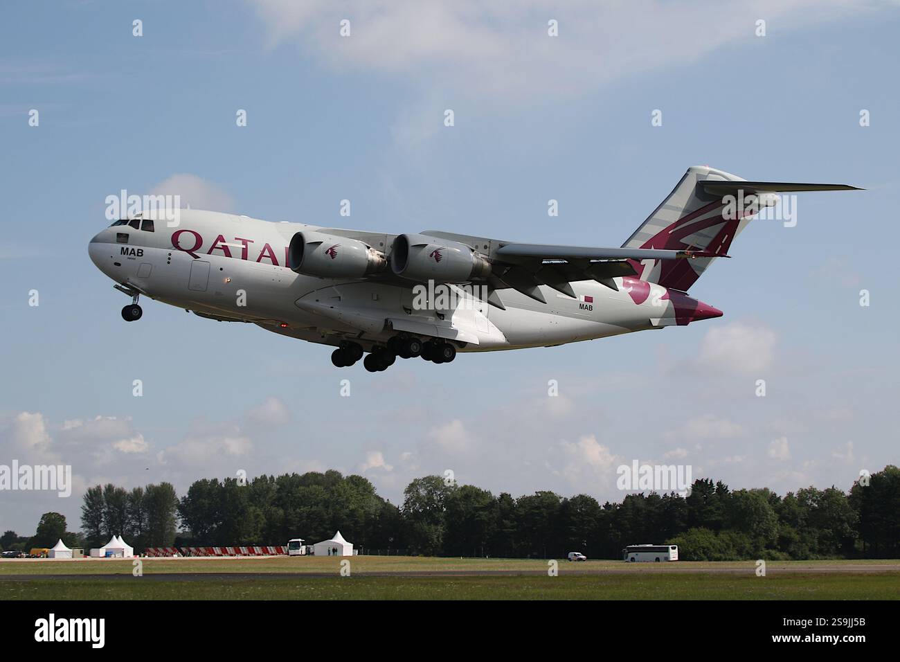 A7-MAB, eine Boeing C-17 Globemaster III, die von der Qatar Emiri Air ...