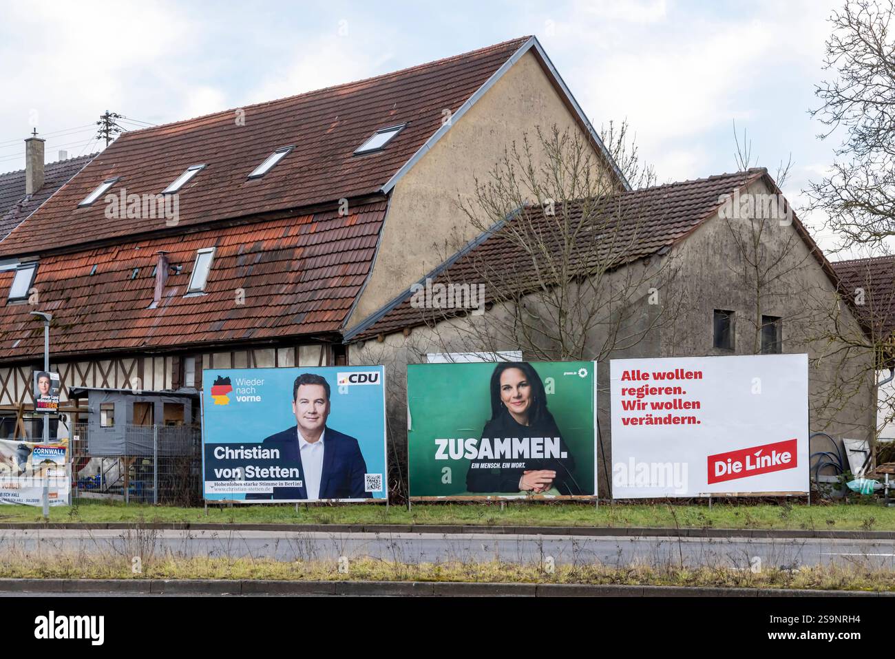 Wahlplakate zur Bundestagswahl 2025. BTW25. // 27.01.2025: Schwäbisch ...
