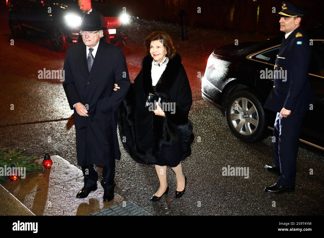Stockholm, Schweden. Januar 2025. König Carl Gustaf und Königin Silvia ...