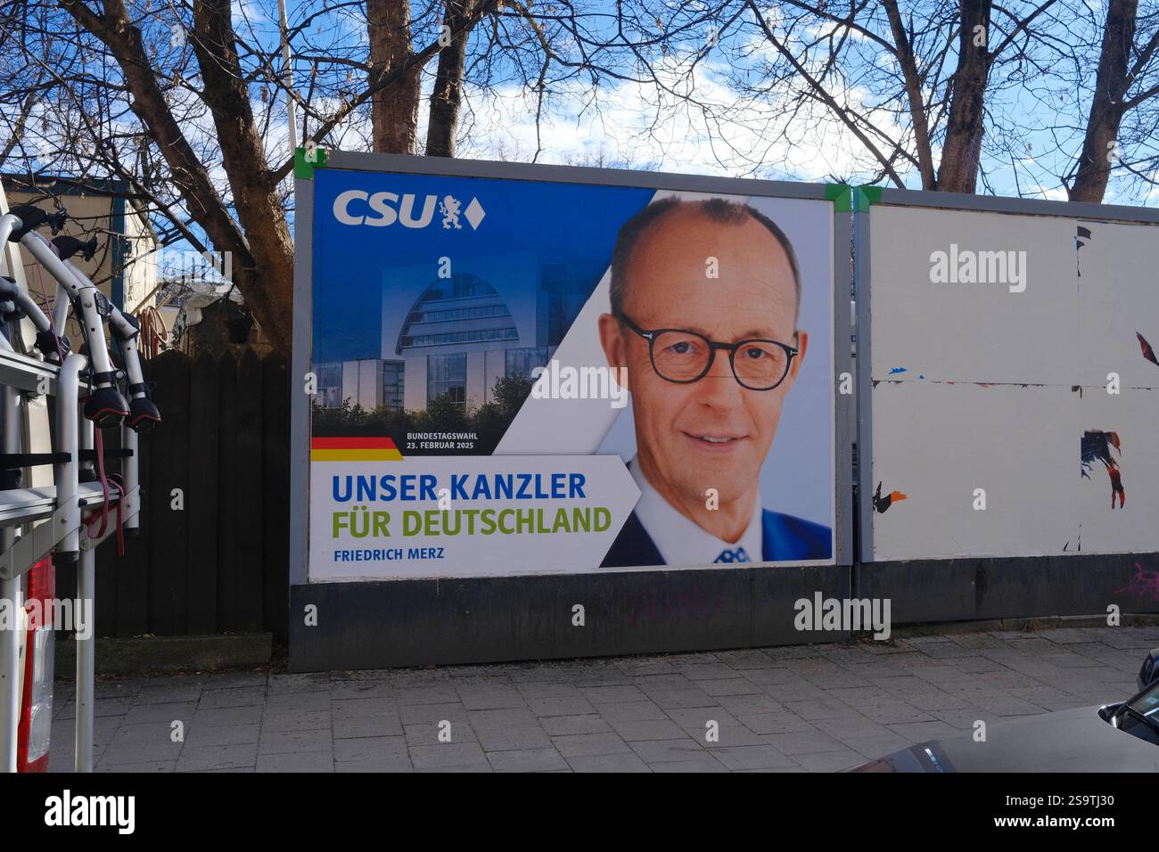 Wahlplakat Friedrich Merz für die CSU Großflächenwahlplakat von ...