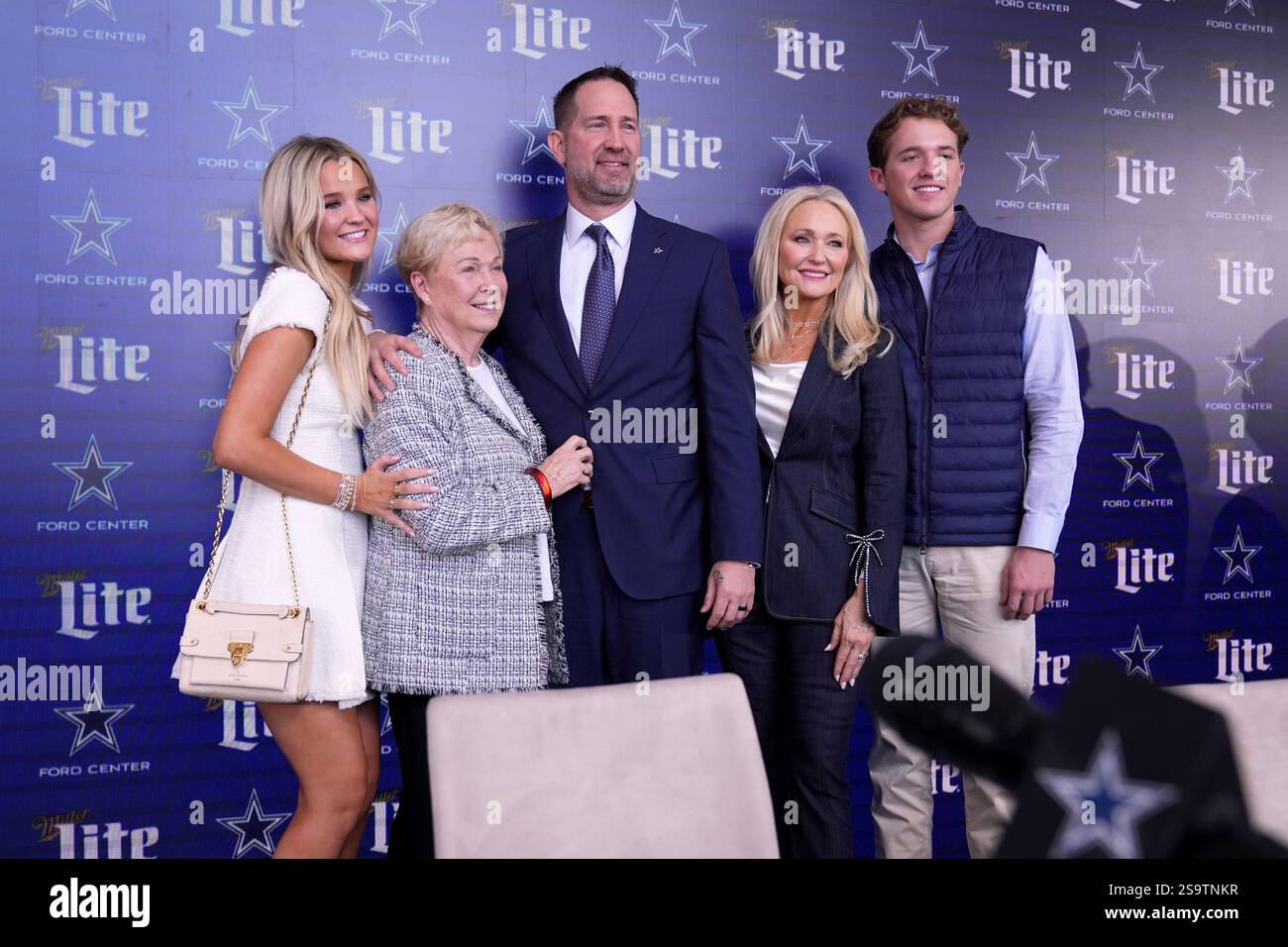 Dallas Cowboys new head coach Brian Schottenheimer, center poses for ...