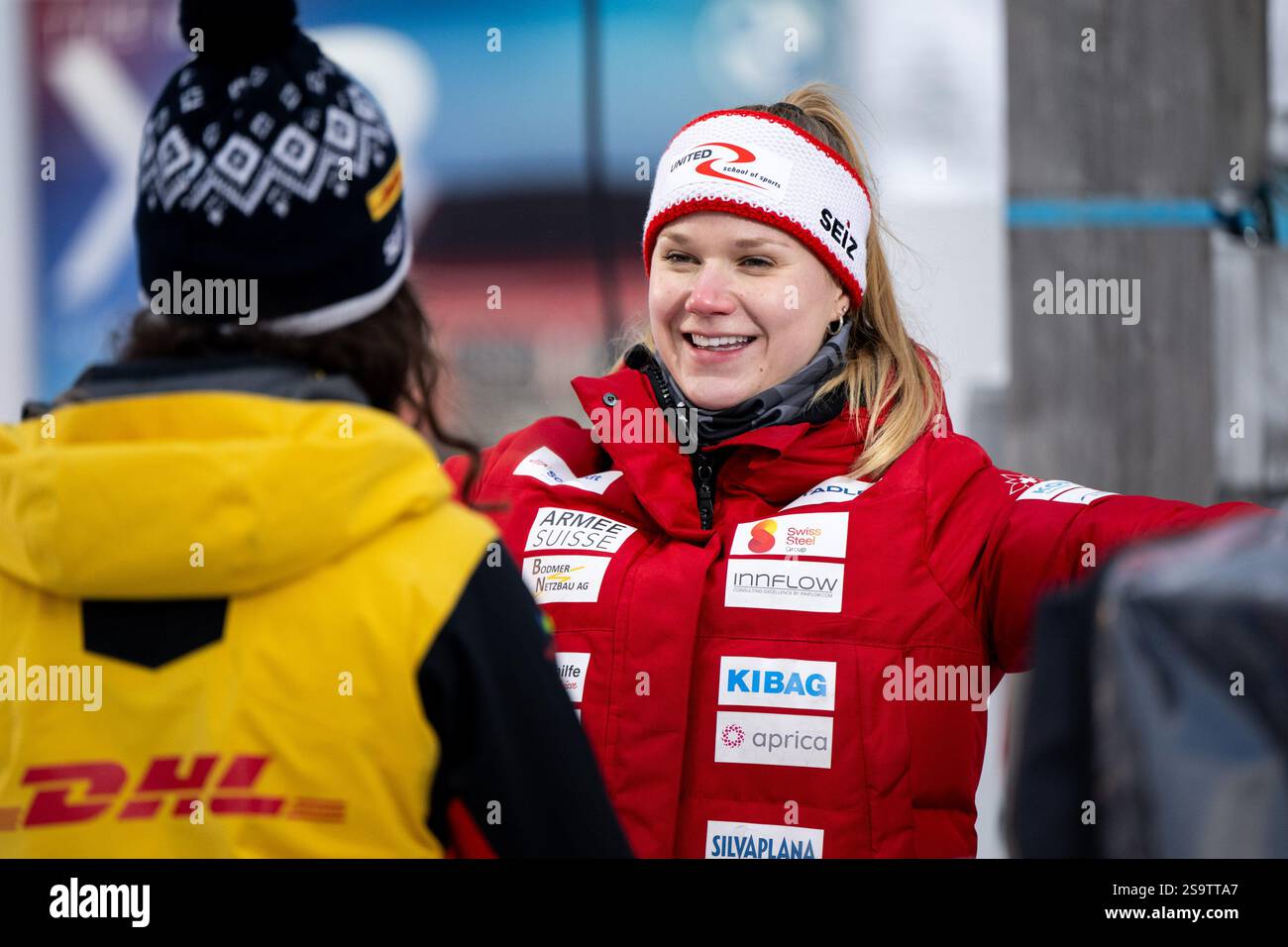 Natalie Maag (Schweiz) lacht, GER, Fil Eberspecher Rodel Weltcup ...