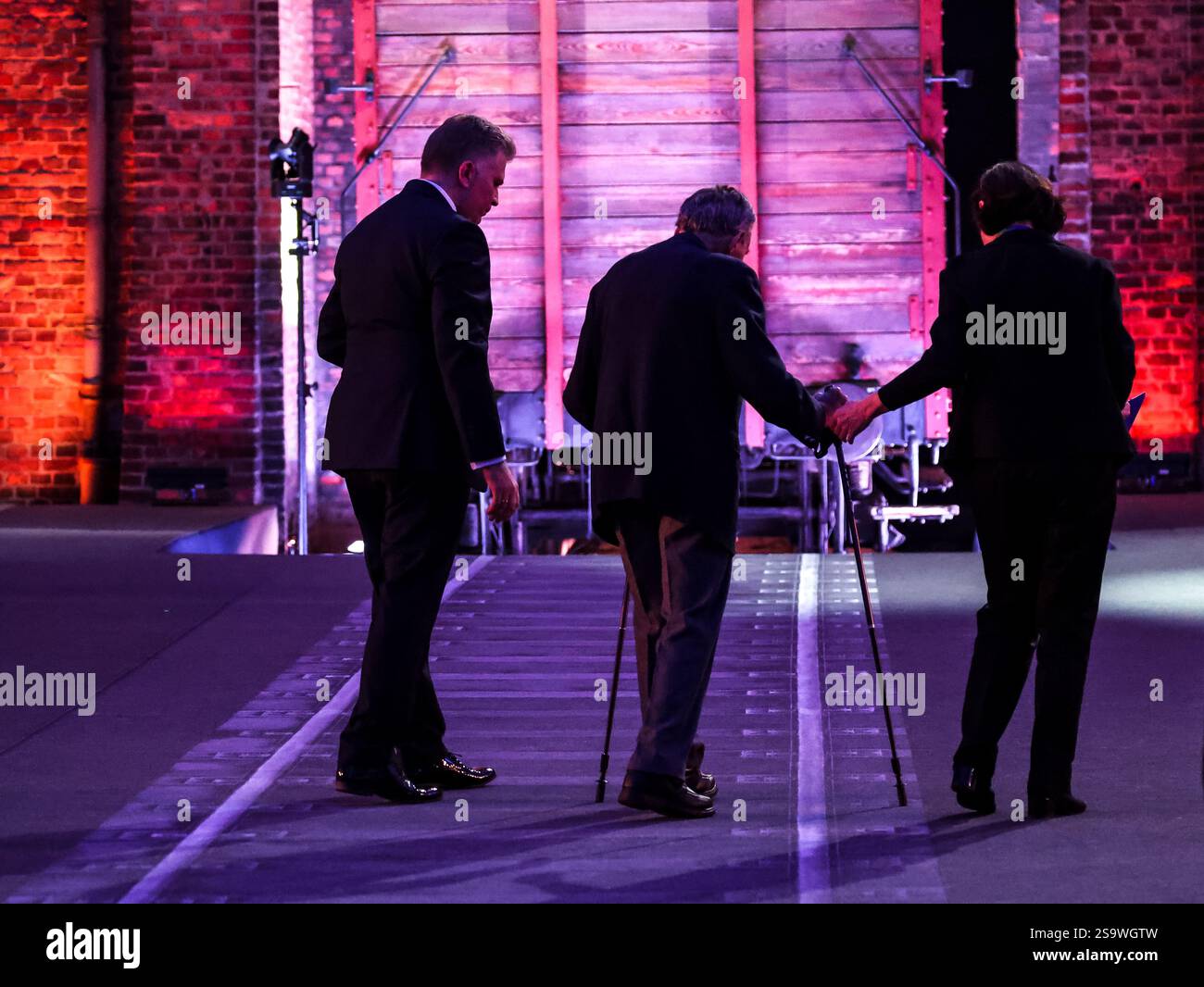 Oswiecim, Polen, 27. Januar 2025. Die Überlebenden des Lagers nehmen an ...