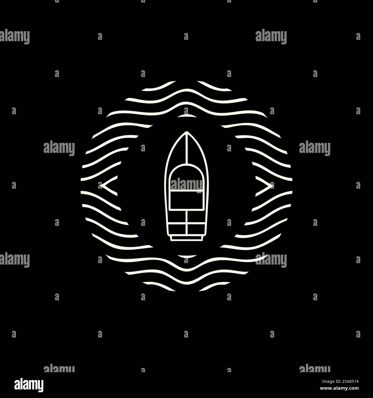 Minimalistisches Line Art Boot Logo Symbole mit Line Art Vektor ...