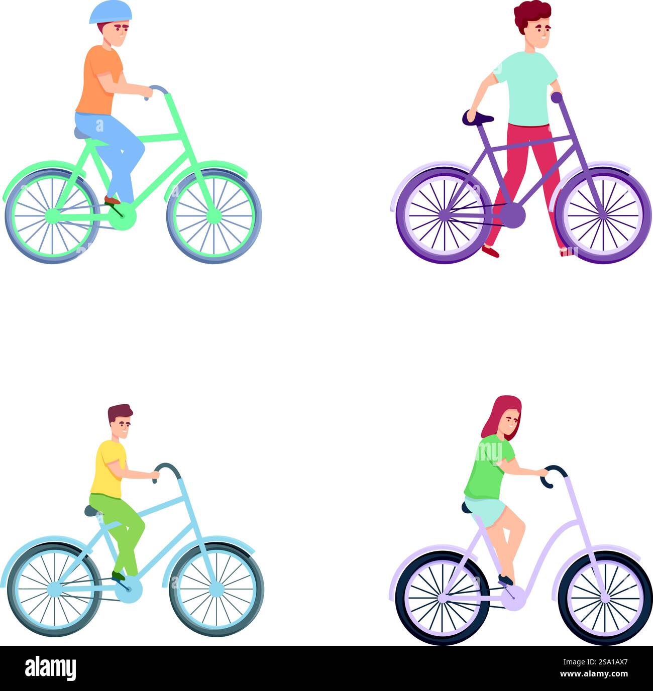 Cartoon radfahrer -Fotos und -Bildmaterial in hoher Auflösung – Alamy