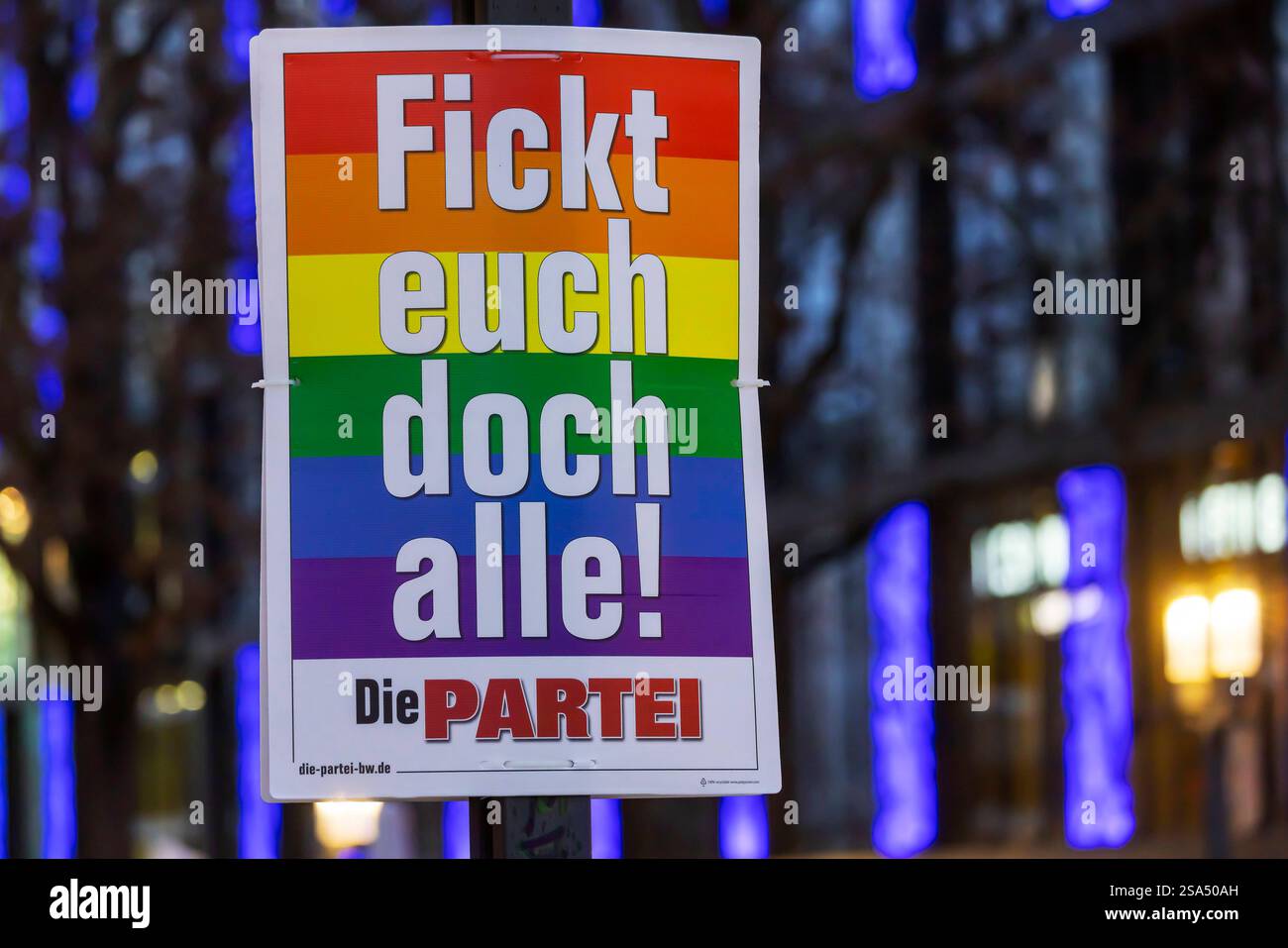 Wahlplakat zur Bundestagswahl 2025. BTW25. Plakat der Spaßpartei DIE ...