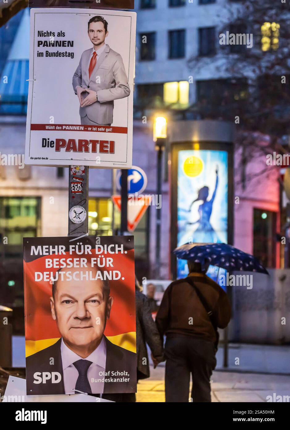 Wahlplakat zur Bundestagswahl 2025. BTW25. Plakat der Spaßpartei DIE ...