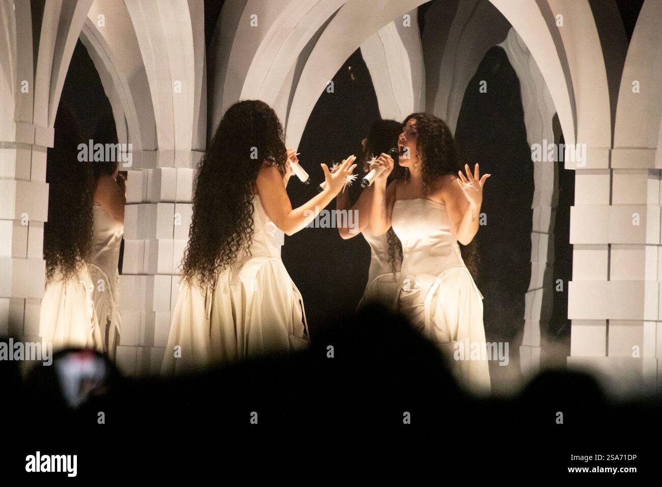 Singer Lachispa performs during the first semi-final of Benidorm Fest ...