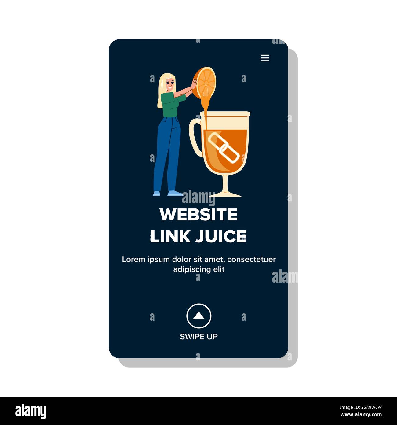url-Website-Link Juice-Vektor. Besuchen Sie Share, Browser-Domain ...
