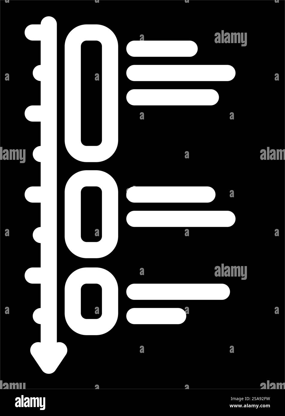 Deep Work Time Management Glyph Symbol Vektor. Deep Work Time ...