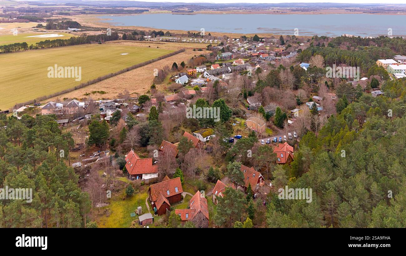 Findhorn Foundation Ecovillage Moray Schottland die Kiefern der Bucht ...
