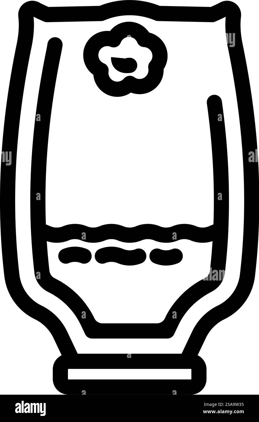Stomachirurgie-Liniensymbol-Vektor. Ostomie-Operationszeichen. Schwarze ...