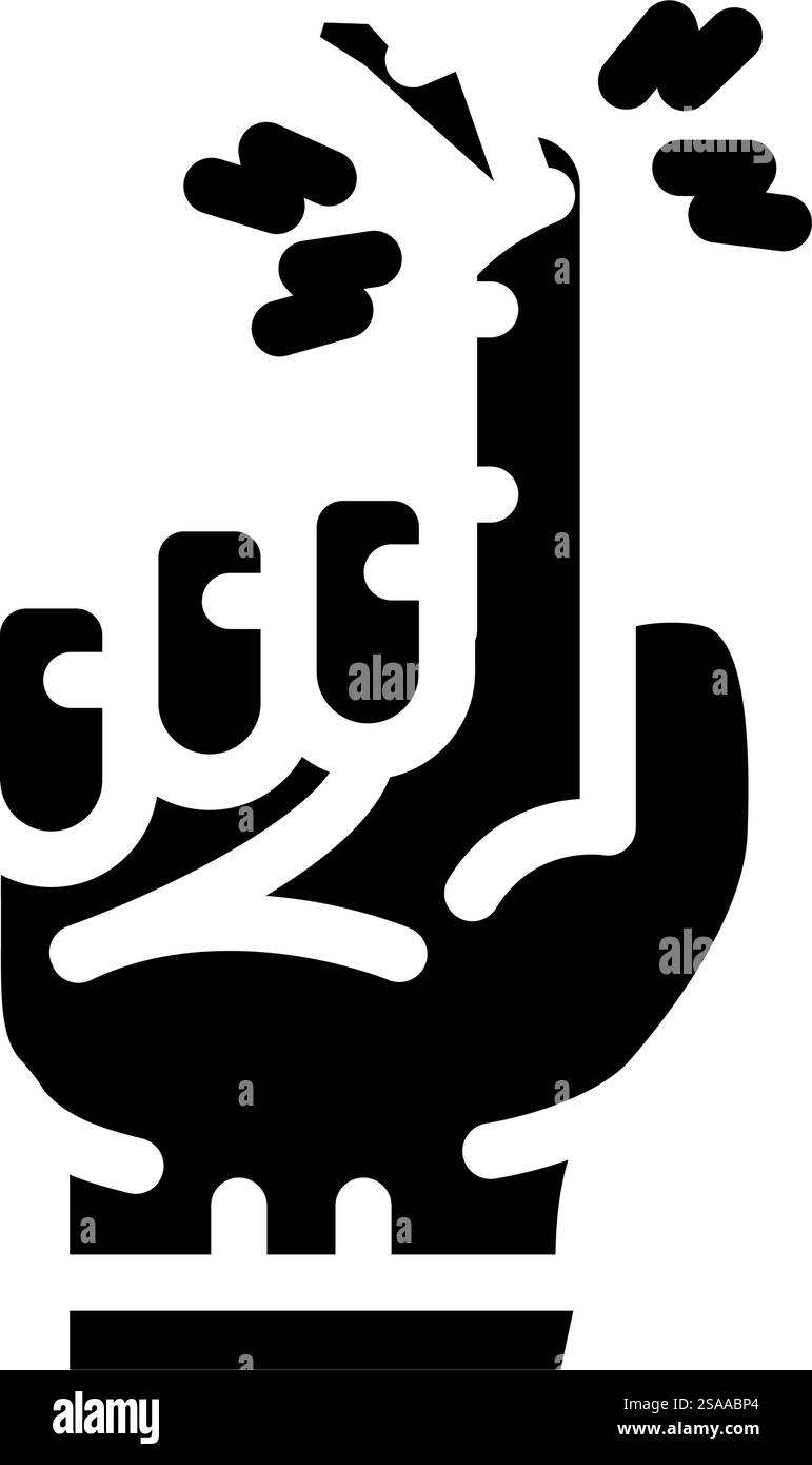 Klemmt Haushaltsverletzung Unfall Glyphe Symbol Vektor. Quetschen des ...